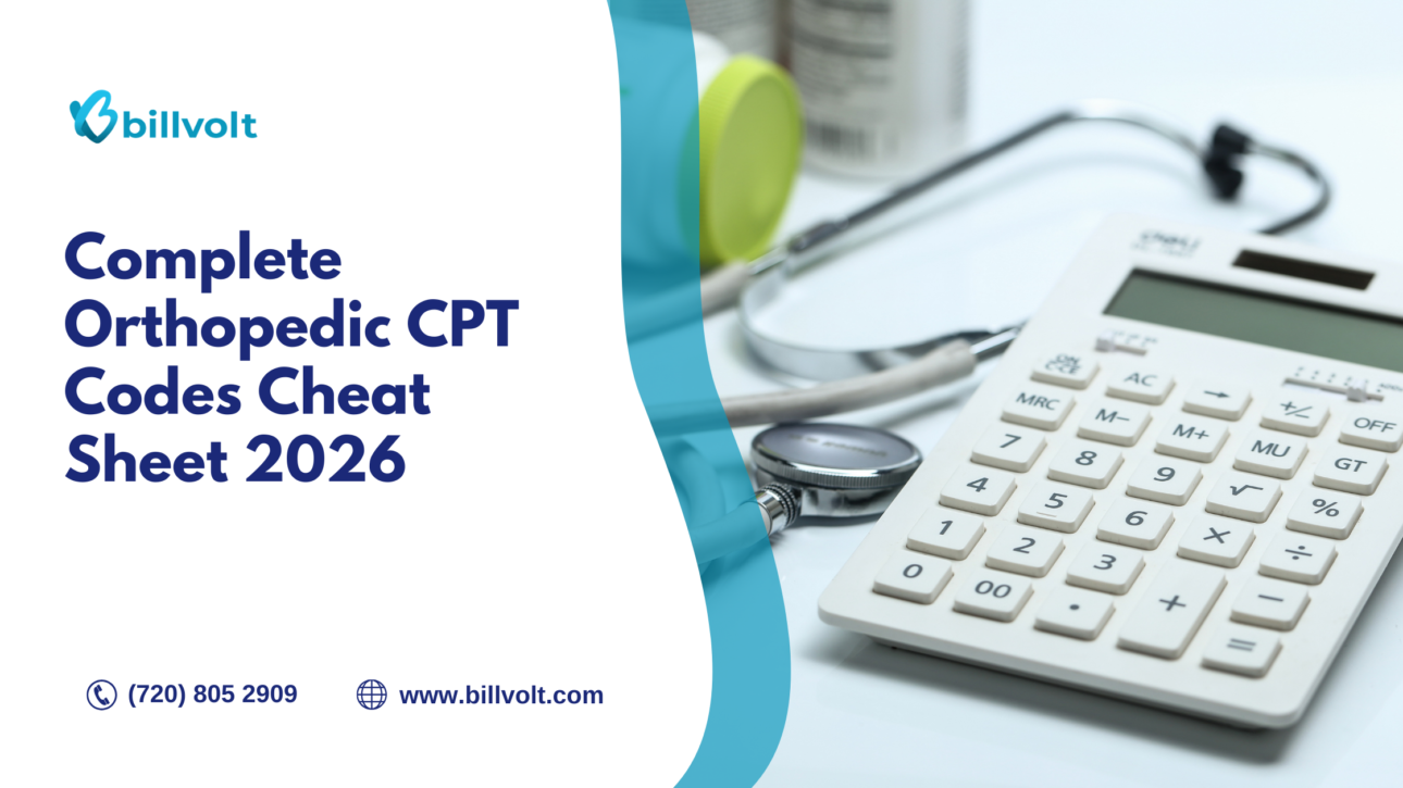 Complete Orthopedic CPT Codes Cheat Sheet 2026